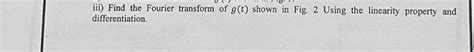 Solved Iii Find The Fourier Transform Of Gt Shown In Fig