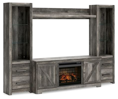 Wynnlow W440w8 4 Piece Entertainment Center With Electric Fireplace