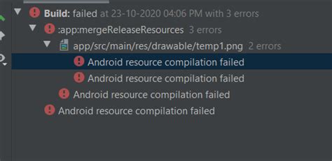android resource compilation failed error when i add an image to