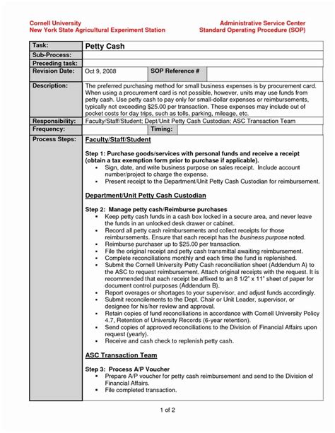 40 Standard Operation Procedure Format Desalas Template