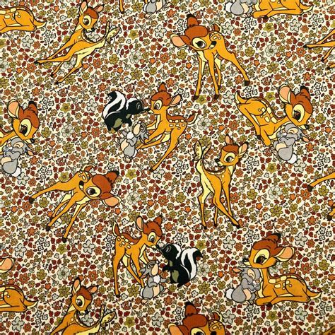 Bambi Fabric 100 Cotton Cartoon Fabric Animation Fabric By The Half