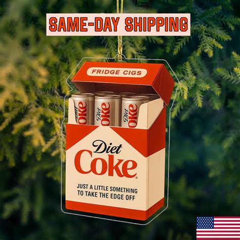 Funny Diet Coke Fridge Cigs Acrylic Hanging Decor Ironic Soda Meme