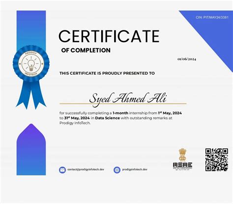Syed Ahmed Ali On Linkedin Datascience Certification Prodigyinfotech Careergrowth