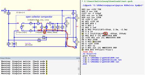 Persistent Bug Warning Singular Matrix Check Node B Qspice Qorvo Tech Forum