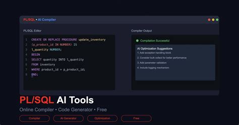 Plsql Ai Tools Online Compiler And Query Generator