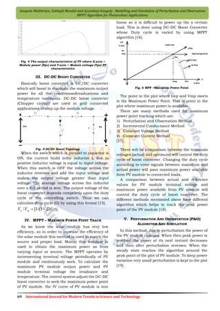 Modelling And Simulation Of Perturbation And Observation MPPT Algorithm For Photovoltaic