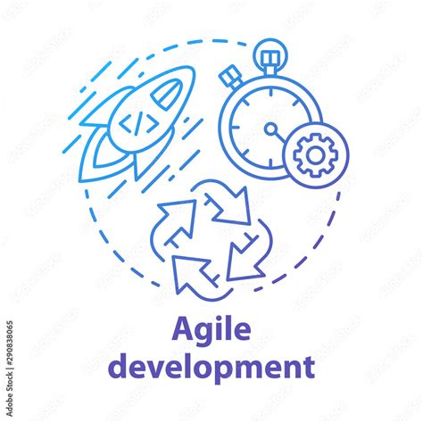 Agile Development Concept Icon Short Term Teamwork Strategic Management Software Programming