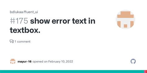 show error text in textbox · issue 175 · bdlukaa fluent ui · github