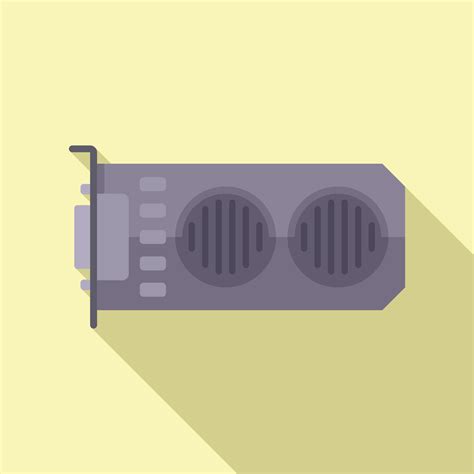 Pc Video Card Icon Flat Vector Computer Gpu 14838652 Vector Art At Vecteezy