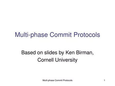 Ppt Multi Phase Commit Protocols Powerpoint Presentation Free