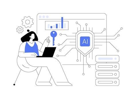 Premium Vector Aienhanced Data Security Abstract Concept Vector Illustration Data Analysis