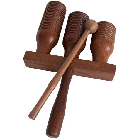 Agogo Wood 3 Bells Ethnic Musical Instruments
