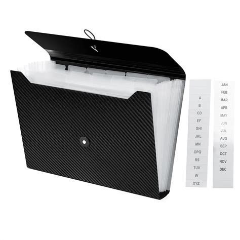 Expanding File Folder 13 Pockets Accordion Organizer A4 Letter Size Paper Document Receipt