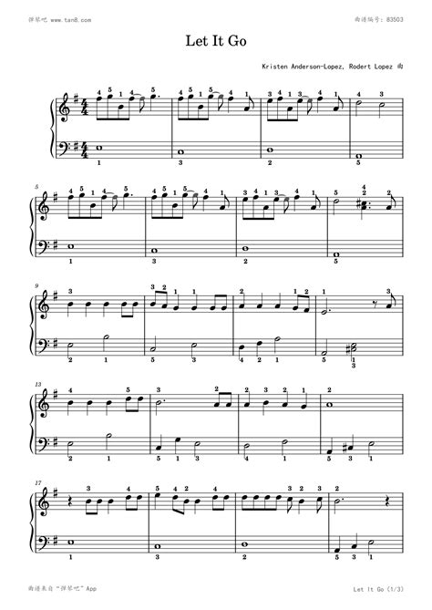 《let It Go 钢琴谱》初学版 Demi Lovato、idina Menzel 弹琴吧 钢琴谱 吉他谱 钢琴曲 乐谱 五线谱 简谱 高清免费下载 蛐蛐钢琴网