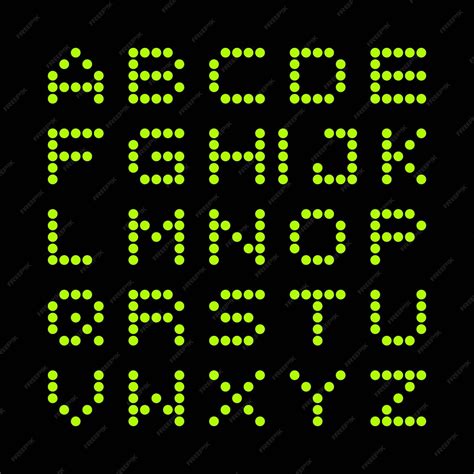 Free Vector Flat Design Digital Display Font