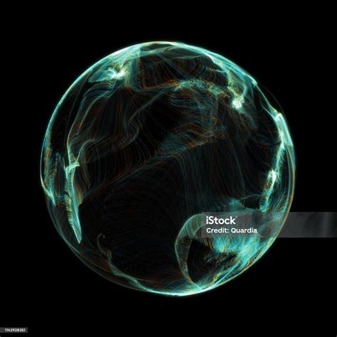 Abstract Particle Sphere Science Backgroundvirtual Flow Big Binary Data