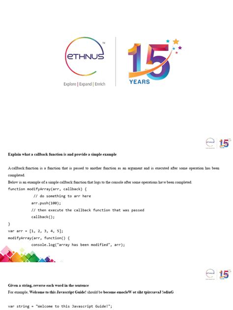 Javascript Related Questions Pdf Callback Computer Programming Java Script