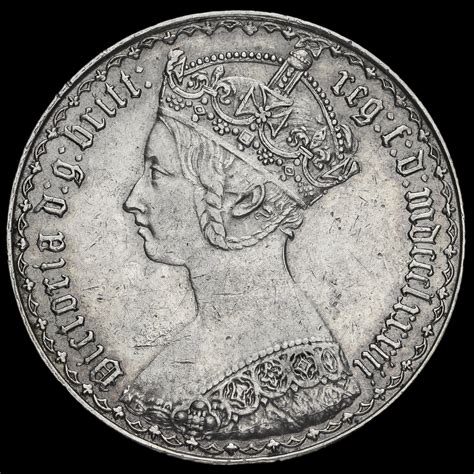 1883 Queen Victoria Gothic Florin Near Ef
