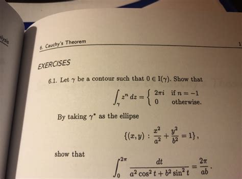 Solved Cauchy s Theorem EXERCISES Let γ be a contour Chegg