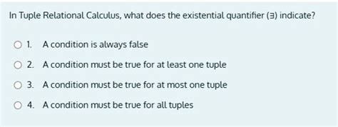 In Tuple Relational Calculus What Does The Studyx