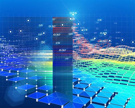 abstract futuristic concept of predictive analysis big data quantum virtual cryptography stock