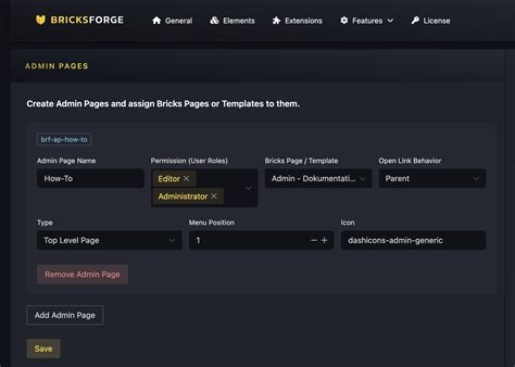 Admin Pages For Editors Bug Reports Bricksforge Community Forum