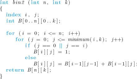 Solved Modify Algorithm 3 2 Binomial Coefficient Using Chegg