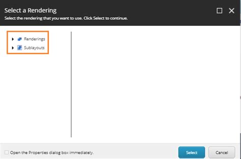Sitecore Client Customize Select A Rendering Window Sitecore