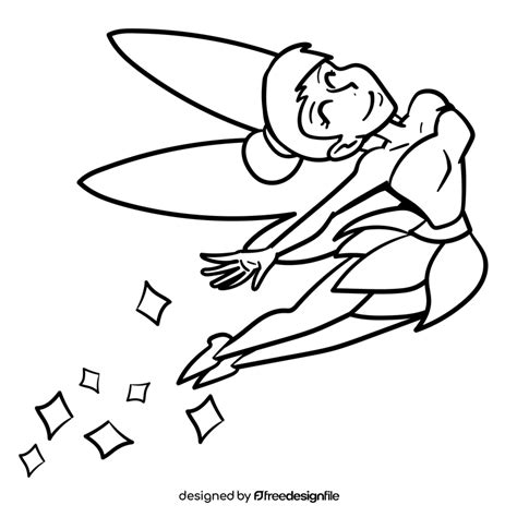 Tinkerbell Clipart Black And White