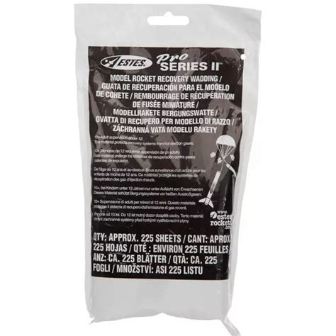 Model Rocket Recovery Wadding Sheets Hobby Lobby 809756