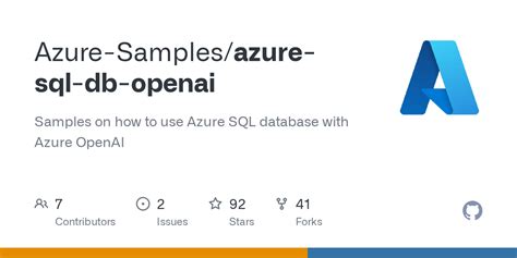 Github Azure Samplesazure Sql Db Openai Samples On How To Use Azure Sql Database With Azure