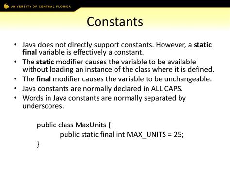 university of central florida cop 3330 object oriented programming