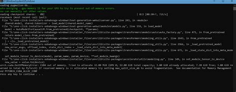 Cuda Out Of Memory When Launching Start Webui · Issue 522 · Oobabooga