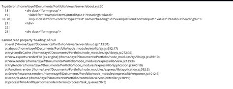 node js cannot read property heading of null stack overflow
