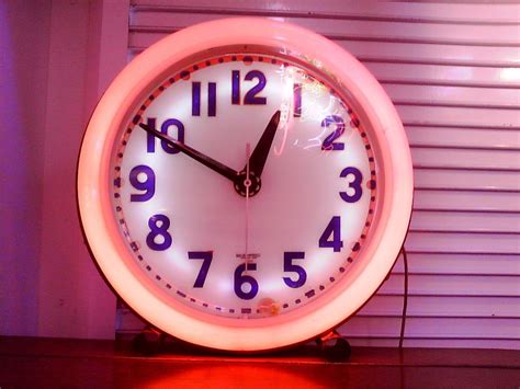 Pink Neon Wall Clock At Charli Harris Blog