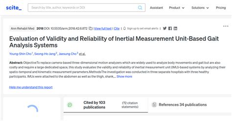 Evaluation Of Validity And Reliability Of Inertial Measurement Unit Based Gait Analysis Systems