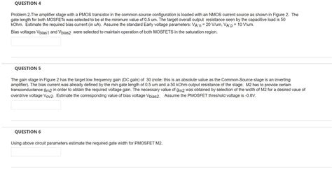 Solved VDD Vsig 10mVac M2 CMOSP Rout Vbias 2 Vout Cload 个 Chegg com