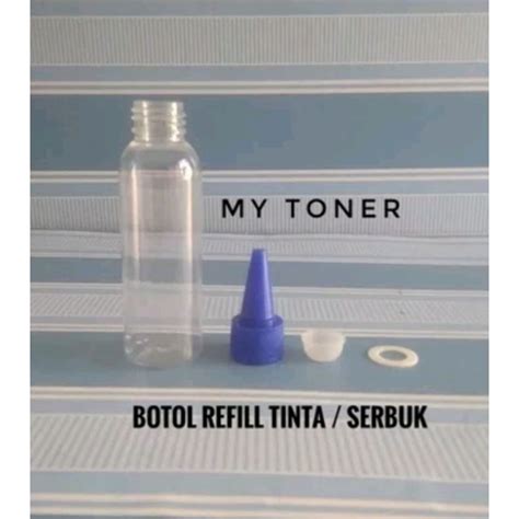 Jual Botol Tinta Refill Botol Refill Serbuk Toner Tutup Kerucut 100ml Shopee Indonesia