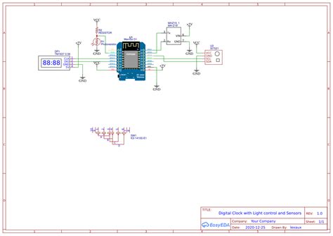 Dimming Esp Clock Auto EasyEDA Open Source Hardware Lab