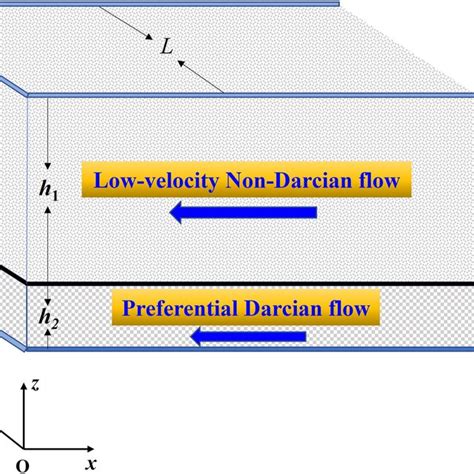 Schematics Of The 1d Commingled Preferential Darcian Flow And