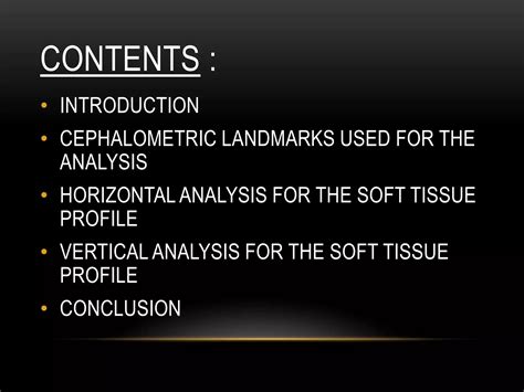 Soft Tissue Cephalometric Analysis For Orthognathic Surgery Pptx