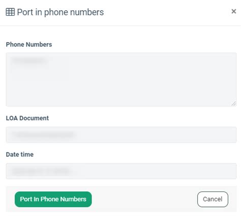 Porting Phone Numbers