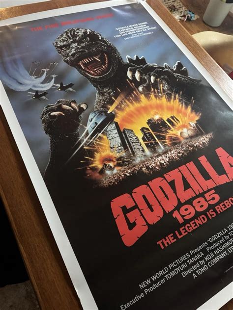 Godzilla 1985 Rare Vintage Original Theatrical Poster 26”x41” Rolled