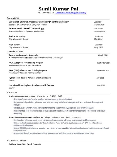 Jakes Resume Pdf