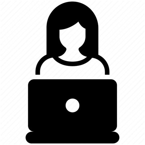 Communication Laptop Female Woman Babe User Developer Icon Download On Iconfinder