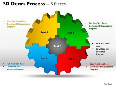 PowerPoint Design Growth Gear Process Ppt Process