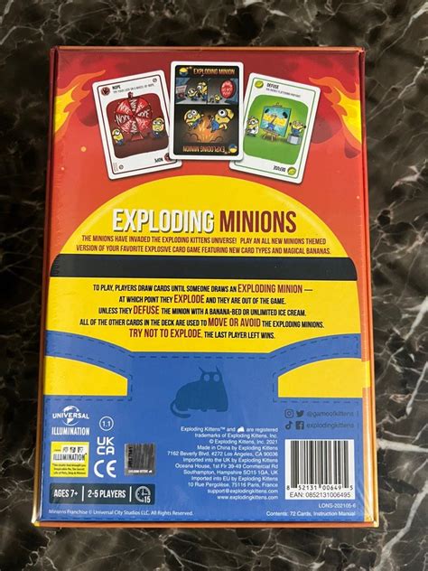 全新正版桌遊 Exploding Minions Board Game 興趣及遊戲 玩具 And 遊戲類 Carousell