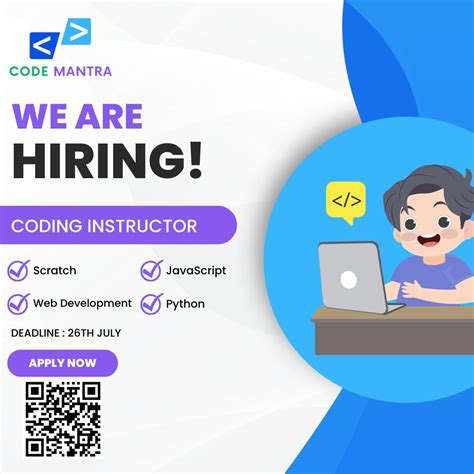 code mantra on linkedin hiringnow jobopening codinginstructor scratch javascript…