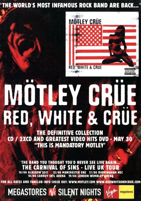 Motley Crue Red White And Crue Poster Print