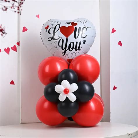 Ruby Romance Love You Balloon Bouquet Balloon Decoration In Surat Togetherv